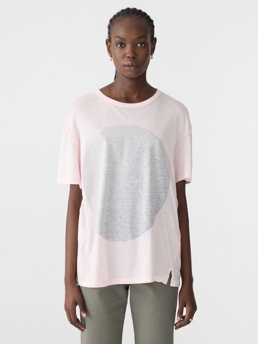 BASSIKE Reversed Boyfriend Dot T-Shirt - Powder Pink/Steel Blue – Homeroom Design
