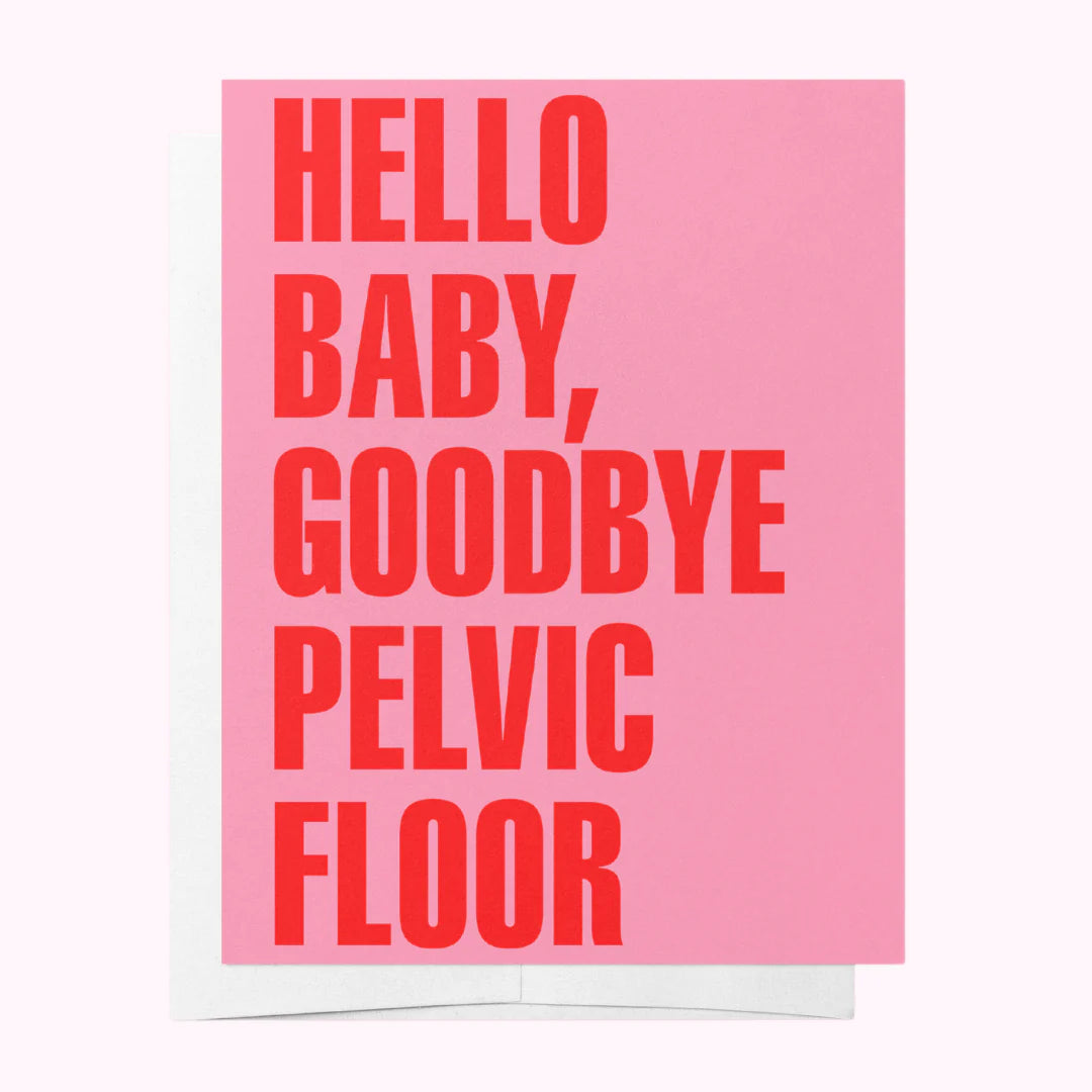 Bad On Paper Greeting Card - Baby Shower Hello Baby Pink & Red ...