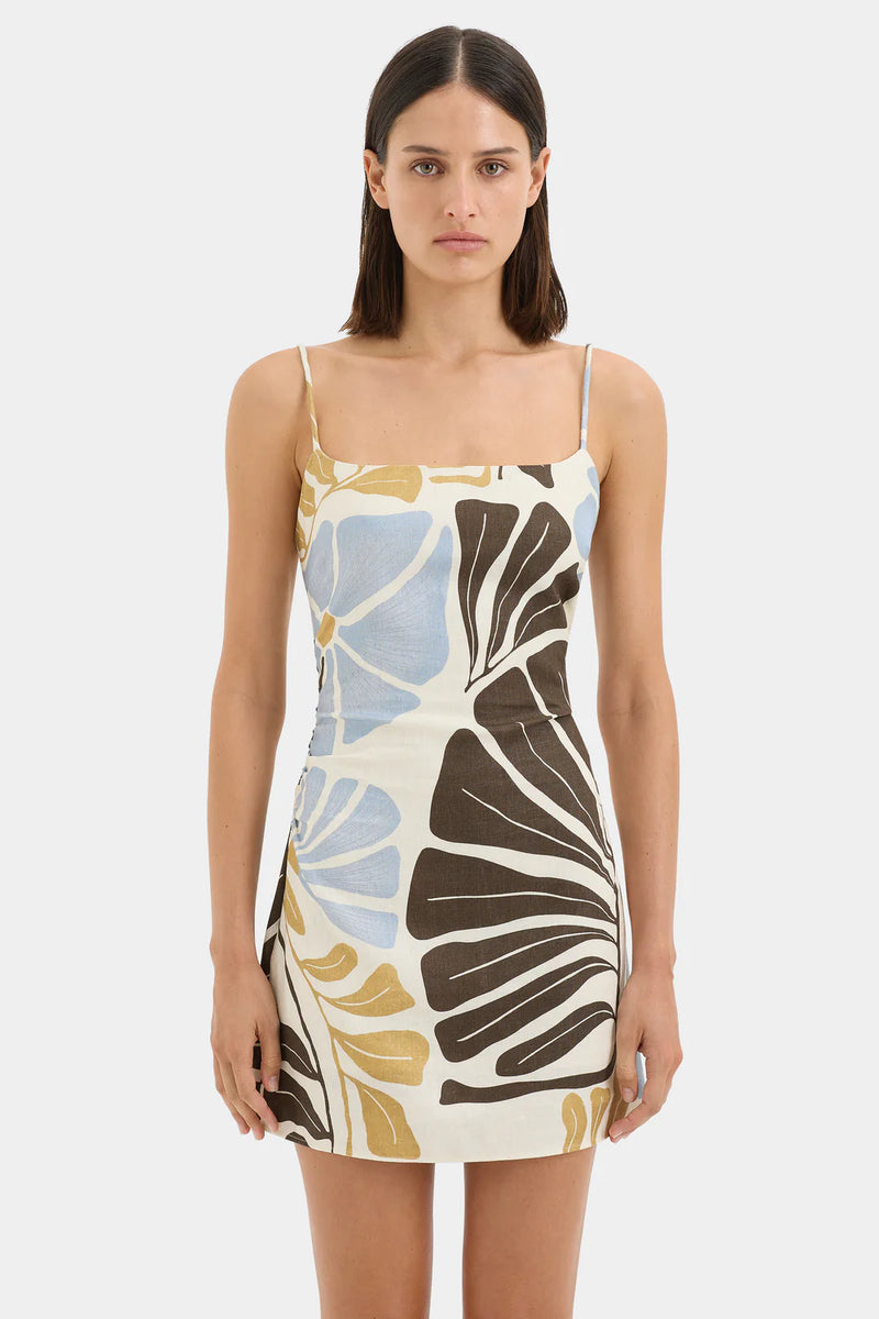 SIR the Label Lola Mini Dress - Blue Fiorello Verde – Homeroom Design